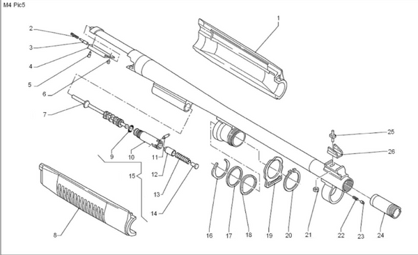 The Comprehensive Benelli M4 Barrel Assembly Schematics and Parts Guid ...